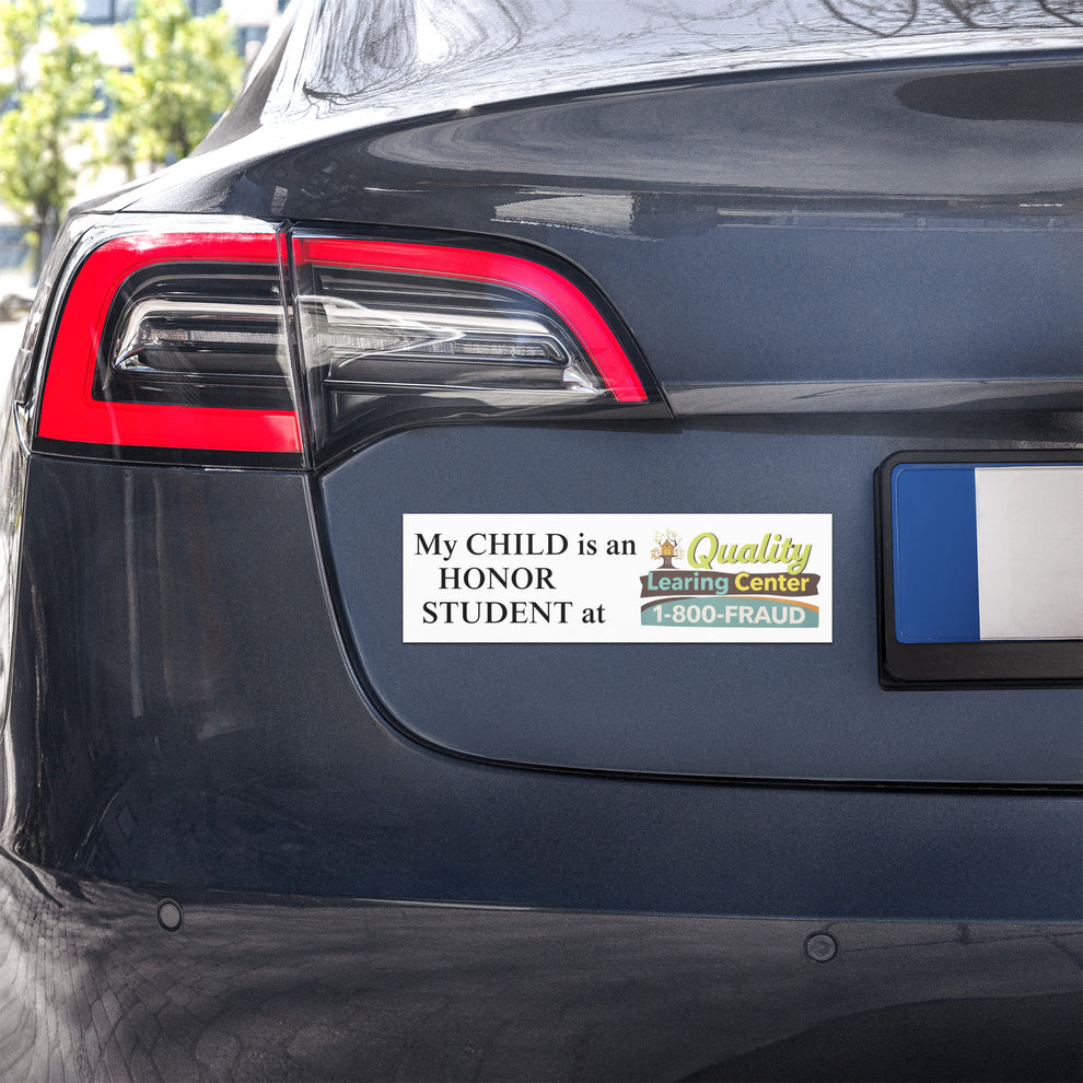 "Quality Learing Center Honor Student" Bumper Magnet – Alpha Merch